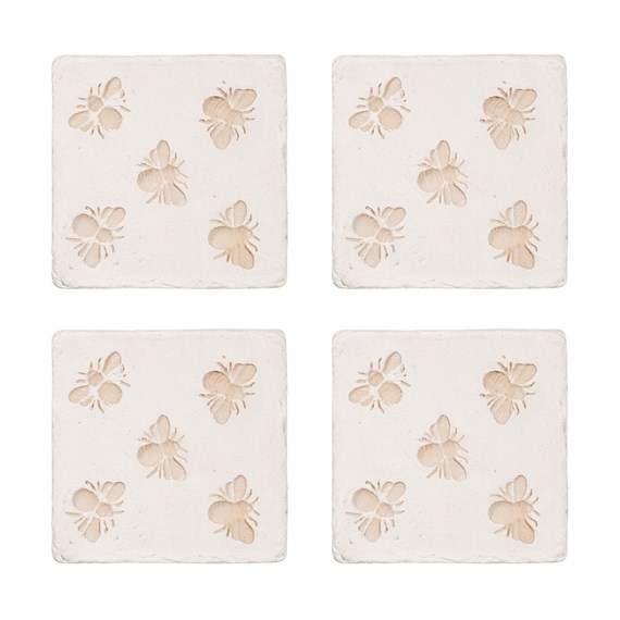Bee Imprint Coasters - Set of 4