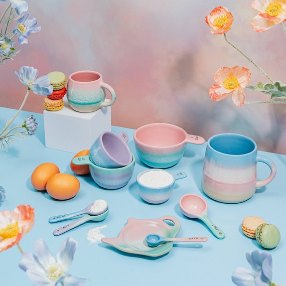 Pastel Ombre Measuring Cups Pink & Green