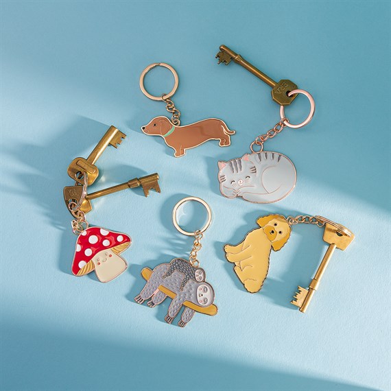 Sausage Dog Enamel Keyring
