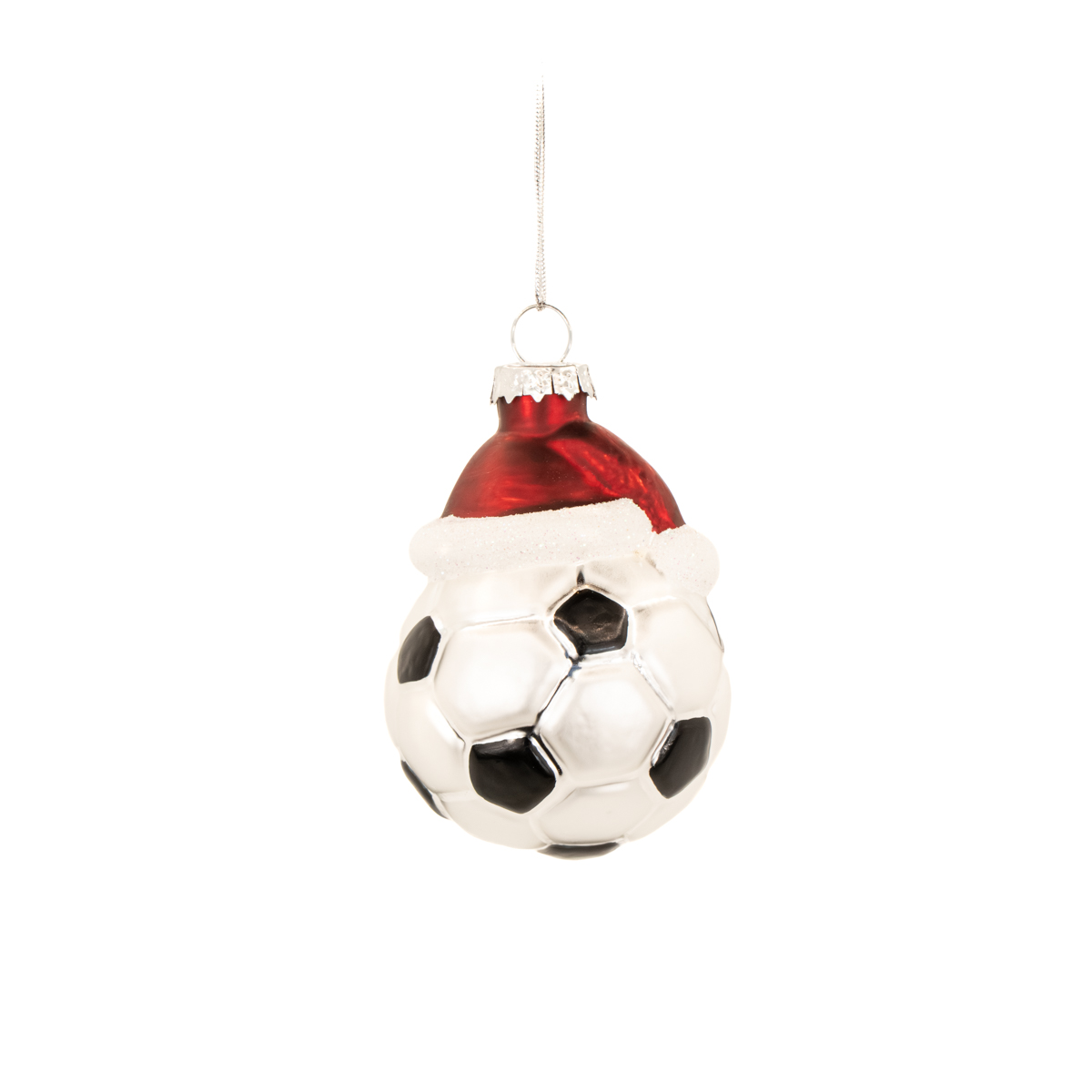 Festive Football Shaped Bauble